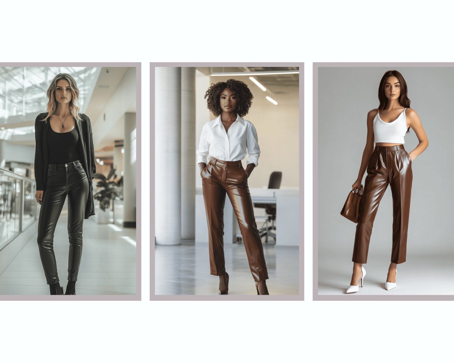 What to wear with faux leather pants